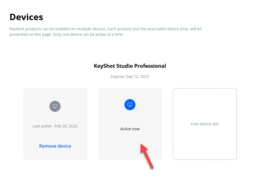 How to Remove a Device from Your KeyShot Account