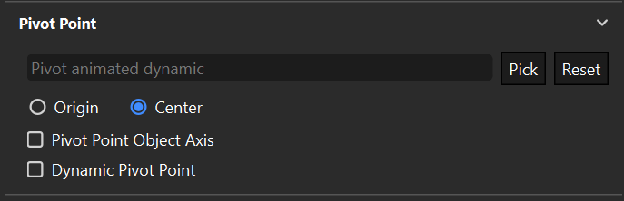Pivot Point Object Axis