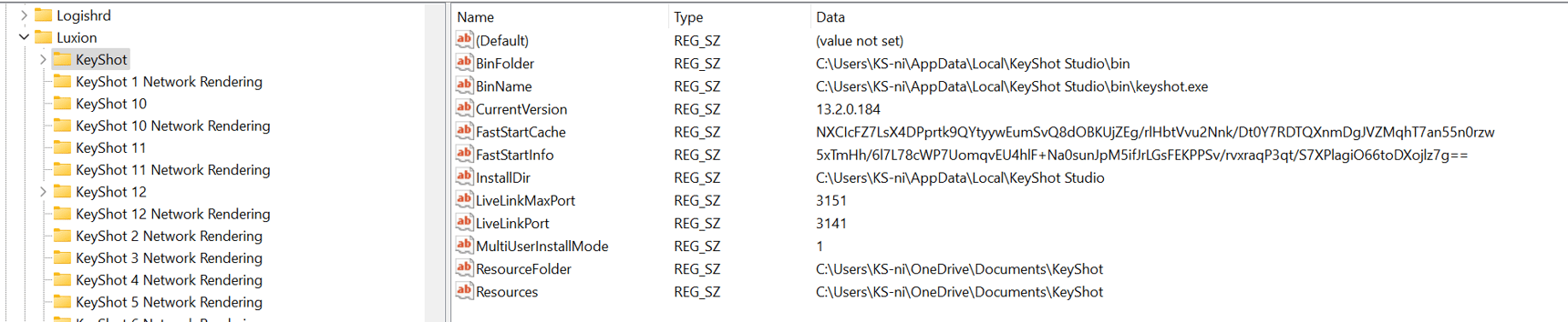 Could not find the Resources for KeyShot. Please locate the root folder ...