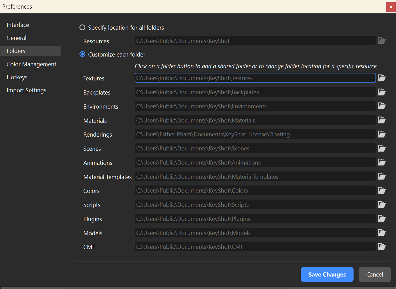 Adding Resources to KeyShot