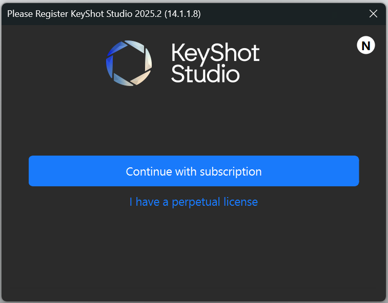 How to activate a Subscription License in KeyShot Studio 2025.2+