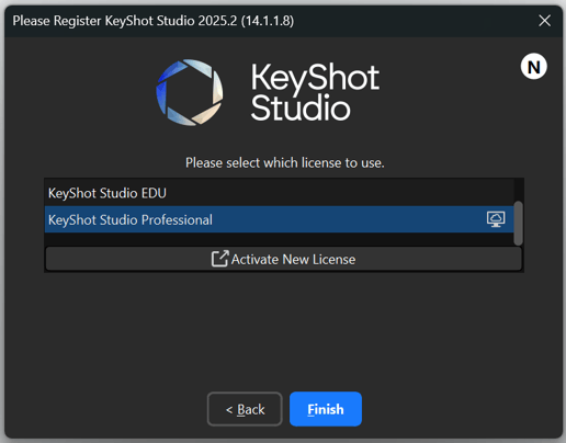 How to activate a Subscription License in KeyShot Studio 2025.2+