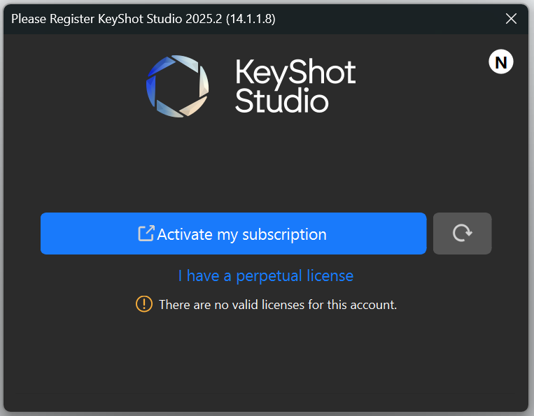 How to activate a Subscription License in KeyShot Studio 2025.2+