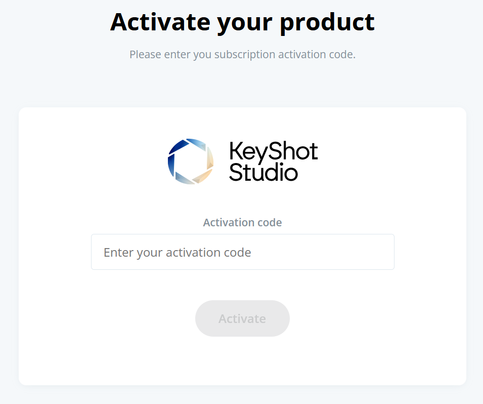 How to activate a Subscription License in KeyShot Studio 2025.2+