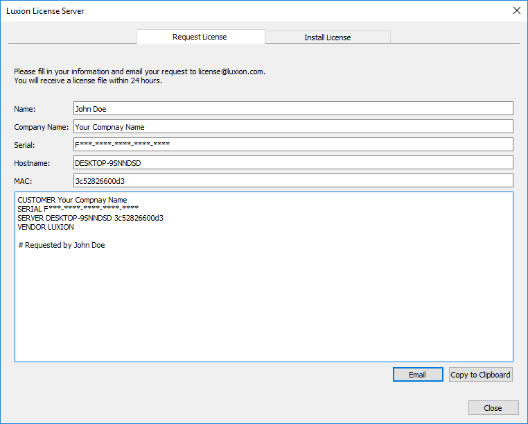Setup KeyShot Floating License