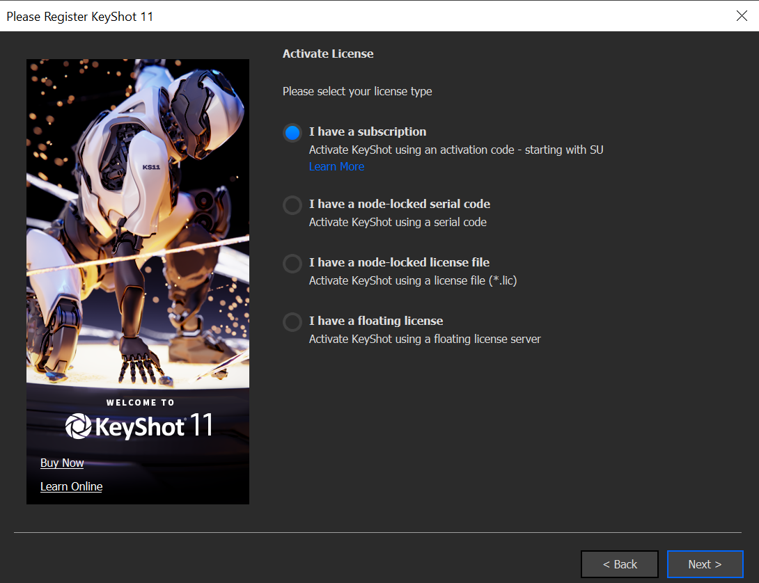 How to activate a subscription license